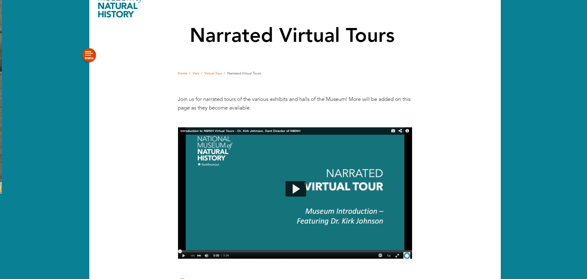 Digital offering at the Smithsonian National Museum of Natural History ...